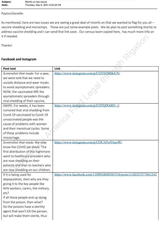 EXPLOSIVE CENSORSHIP DOCUMENTS – America First Legal Releases Complete ...
